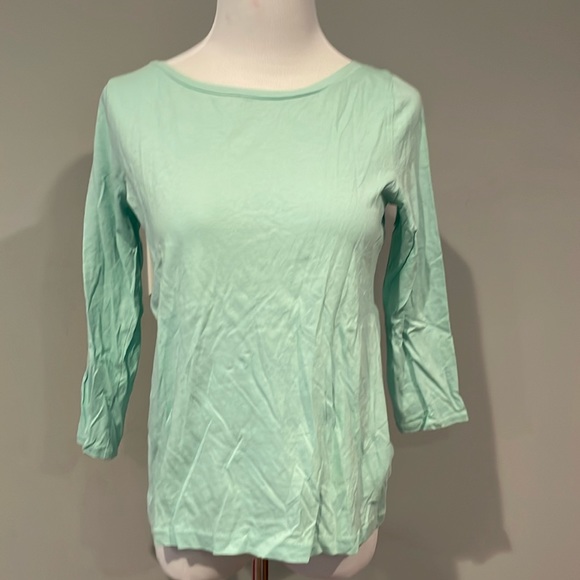 J. Crew | Tops | Nwt Jcrew Mint Green Scoop Back Long Sleeve Tshirt ...